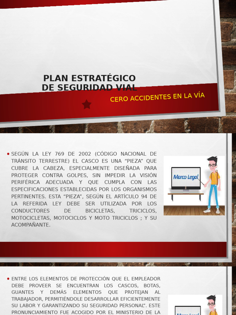 Plan Estratégico Seguridad Vial - EPP | PDF | Casco | Calzado