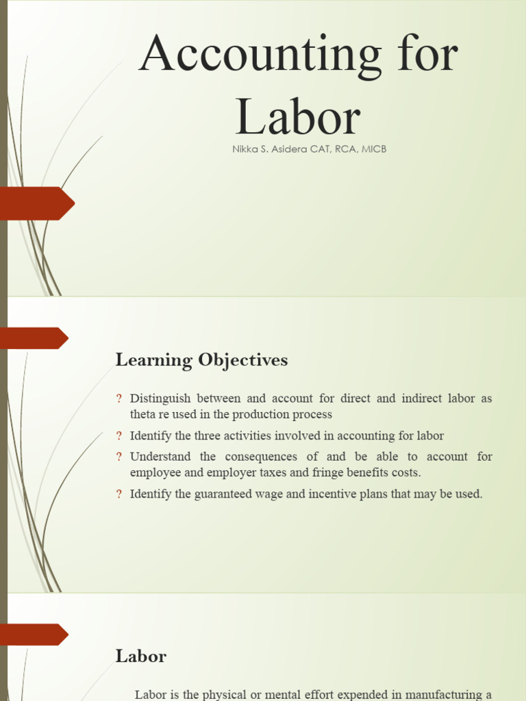 Accounting-for-Labor.pptx (1) | PDF | Payroll | Labour Economics