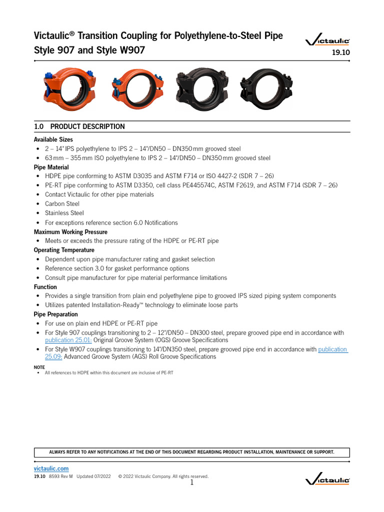 19.10 Victaulic Transition | PDF | Pipe (Fluid Conveyance) | Screw