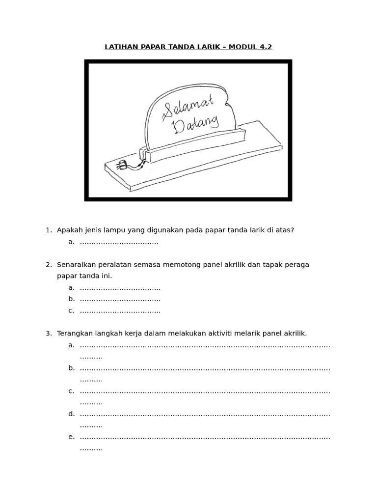 LATIHAN PAPAR TANDA LARIK | PDF