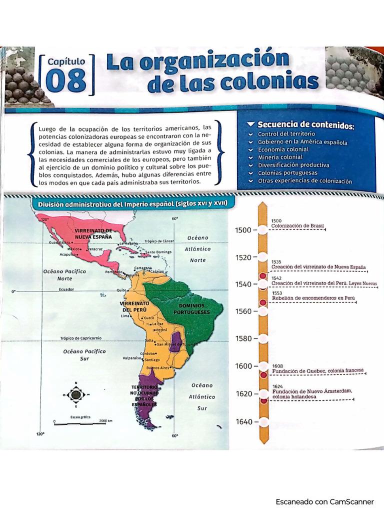 Organización Política y Económica de Las Colonias Americanas | PDF