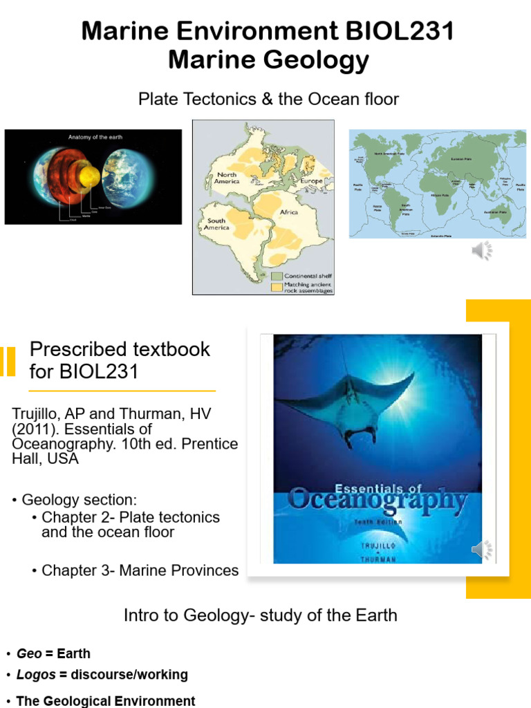 Lecture 13 - Plate Tectonics The Sea Floor - Part 1 | PDF | Plate ...