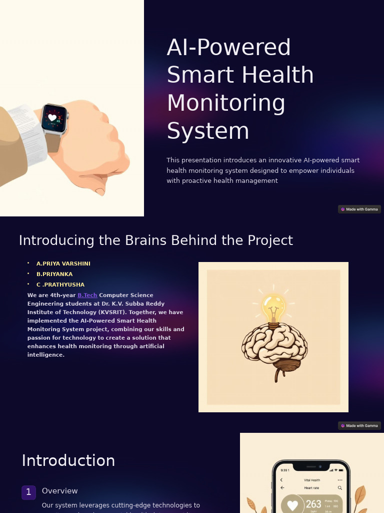 AI Smart Health Monitoring System | PDF | Machine Learning | Artificial ...