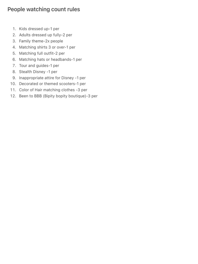 People Watching Count Rules | PDF