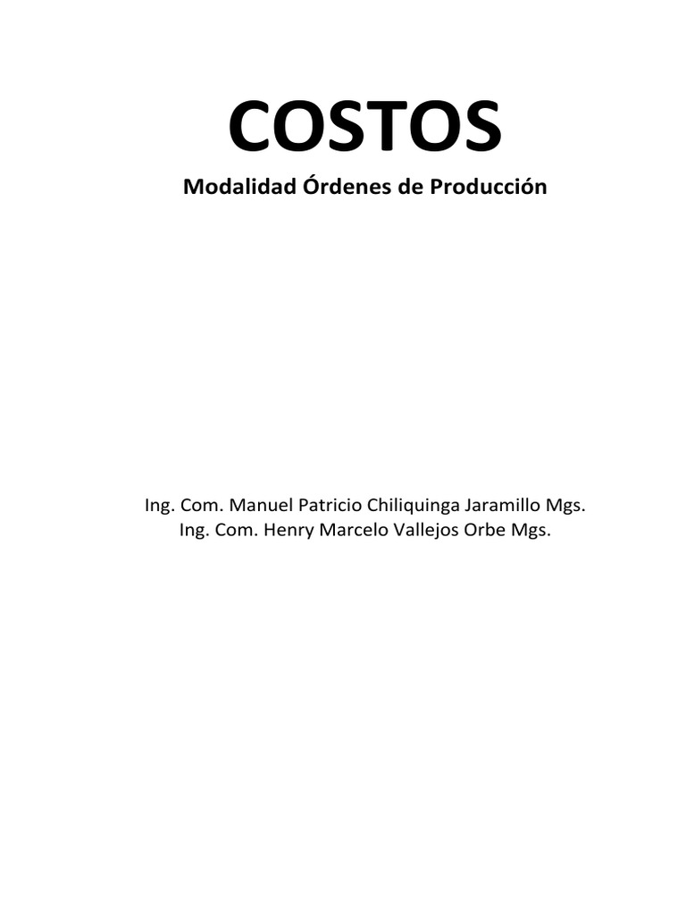 LIBRO Costos 2020 | PDF | Contabilidad | Business