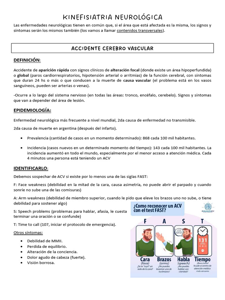 Kinefisiatría y Accidentes Cerebrovasculares | PDF | Carrera | Trombosis