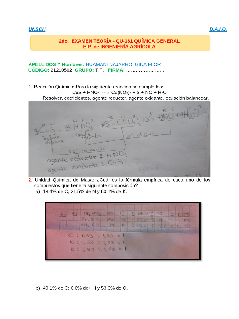 2° Ex Teoria- (I.Agricola) | PDF | Vapor de agua | Agua