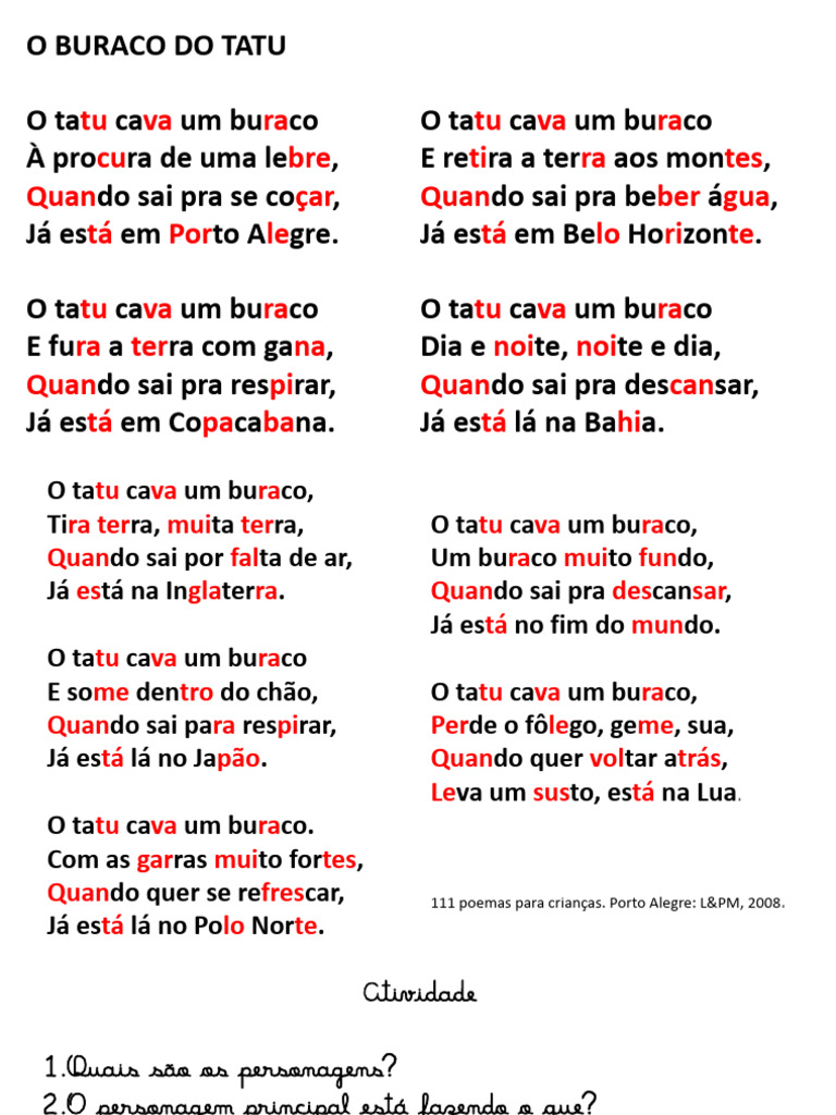 O Tatu e Seu Buraco Mágico | PDF | Estudos de Línguas Estrangeiras | Arte