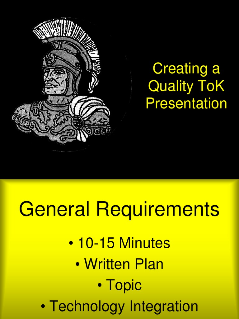 Tok Presentation Guidelines | PDF | Relevance | Argument