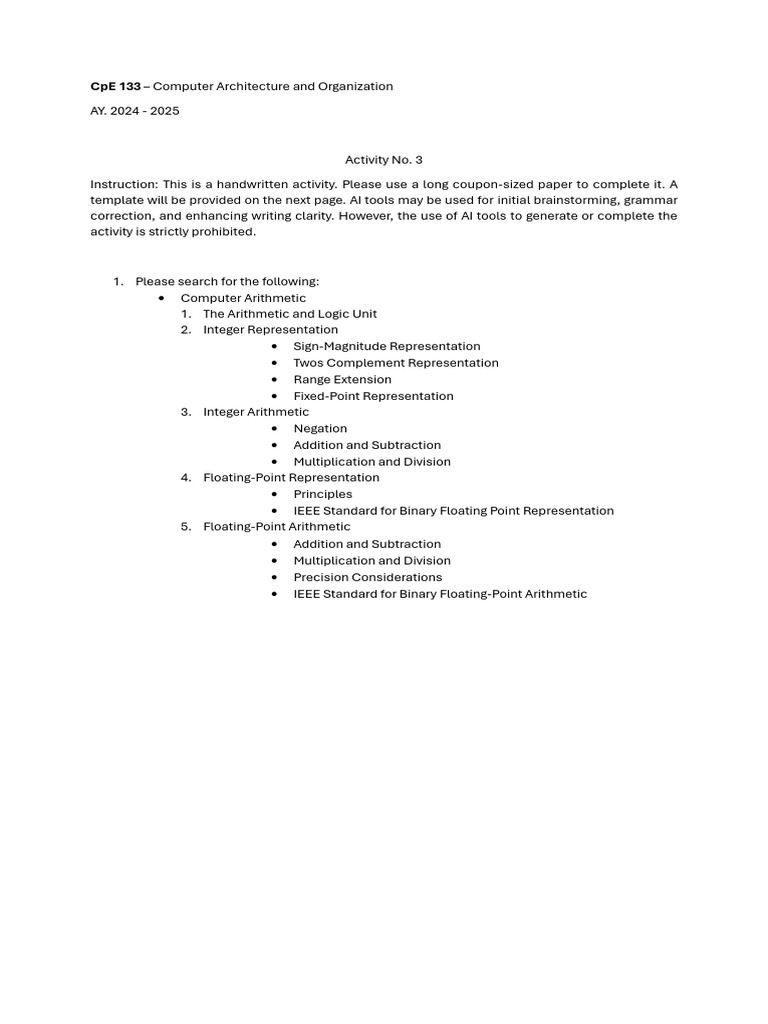 Activity 3 CAO | PDF | Teaching Methods & Materials | Computers