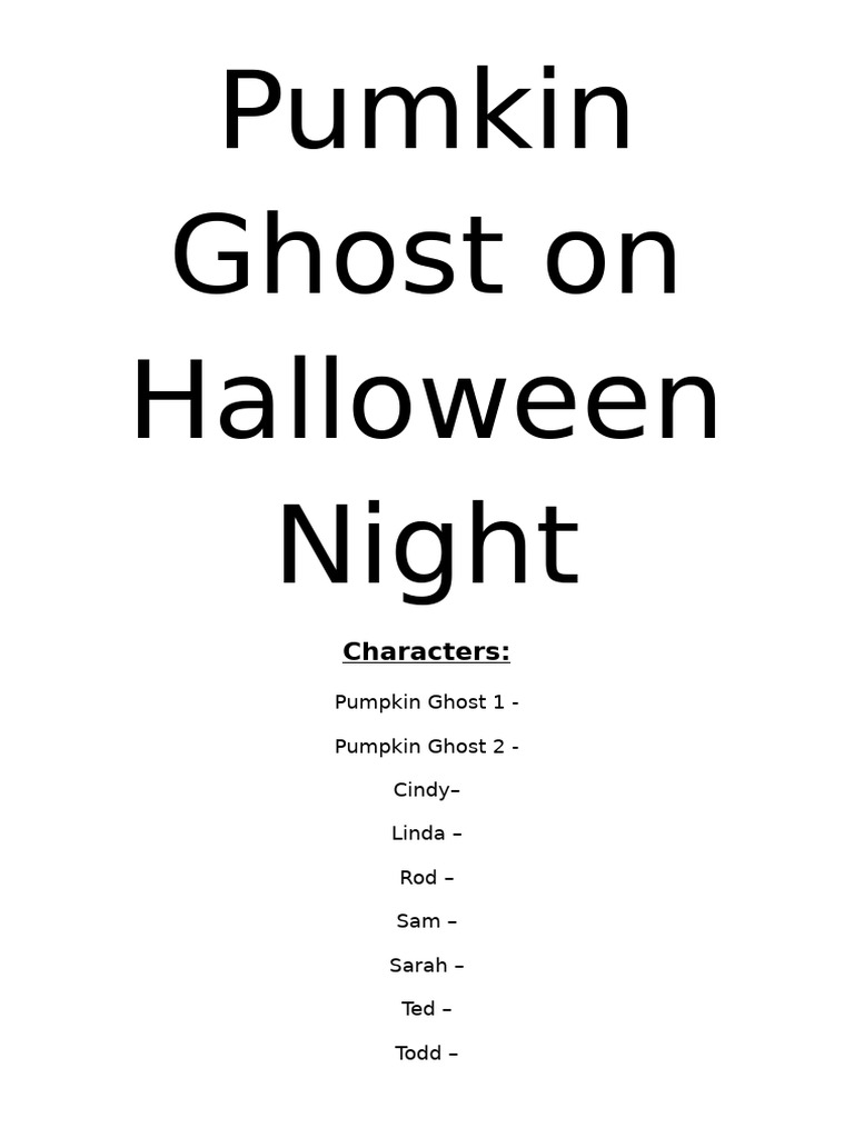 Widener Halloween Script | PDF | Trick Or Treating | Halloween