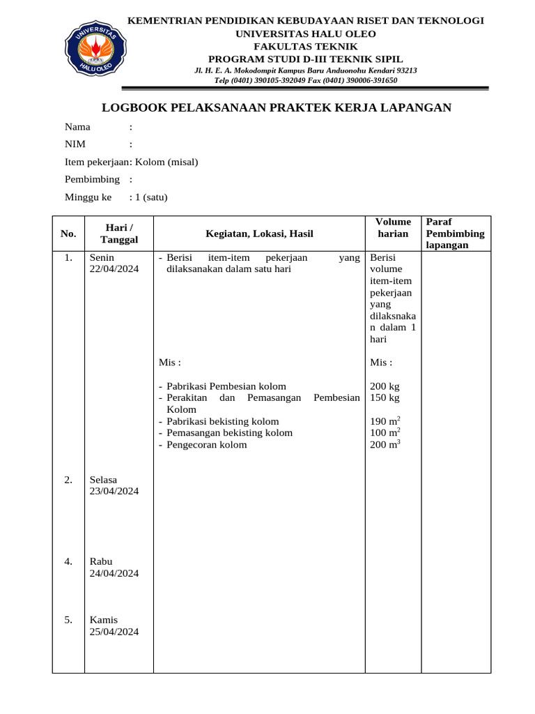 Log Book Magang 2023 | PDF
