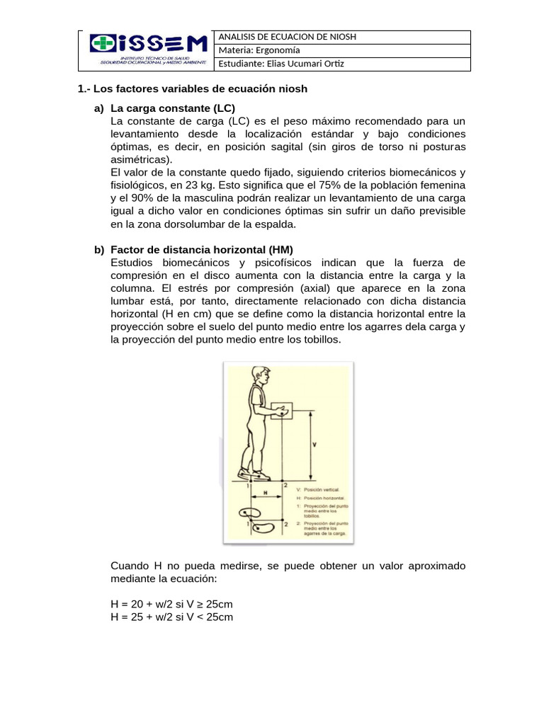 4 Ecuacion de Niosh | PDF