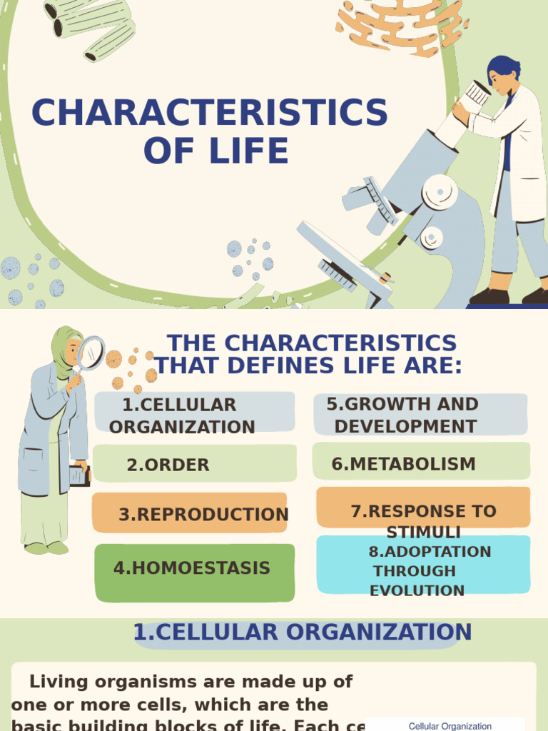 Essential Characteristics of Life | PDF | Reproduction | Cell (Biology)