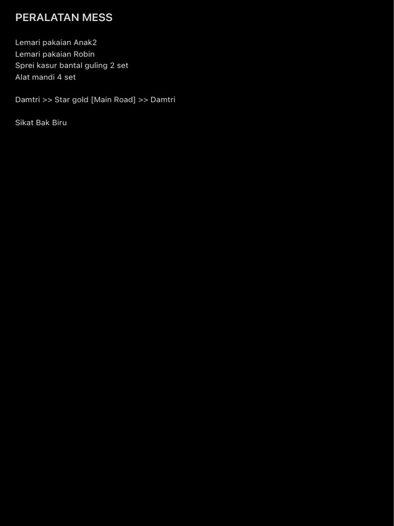 Peralatan Mess | PDF