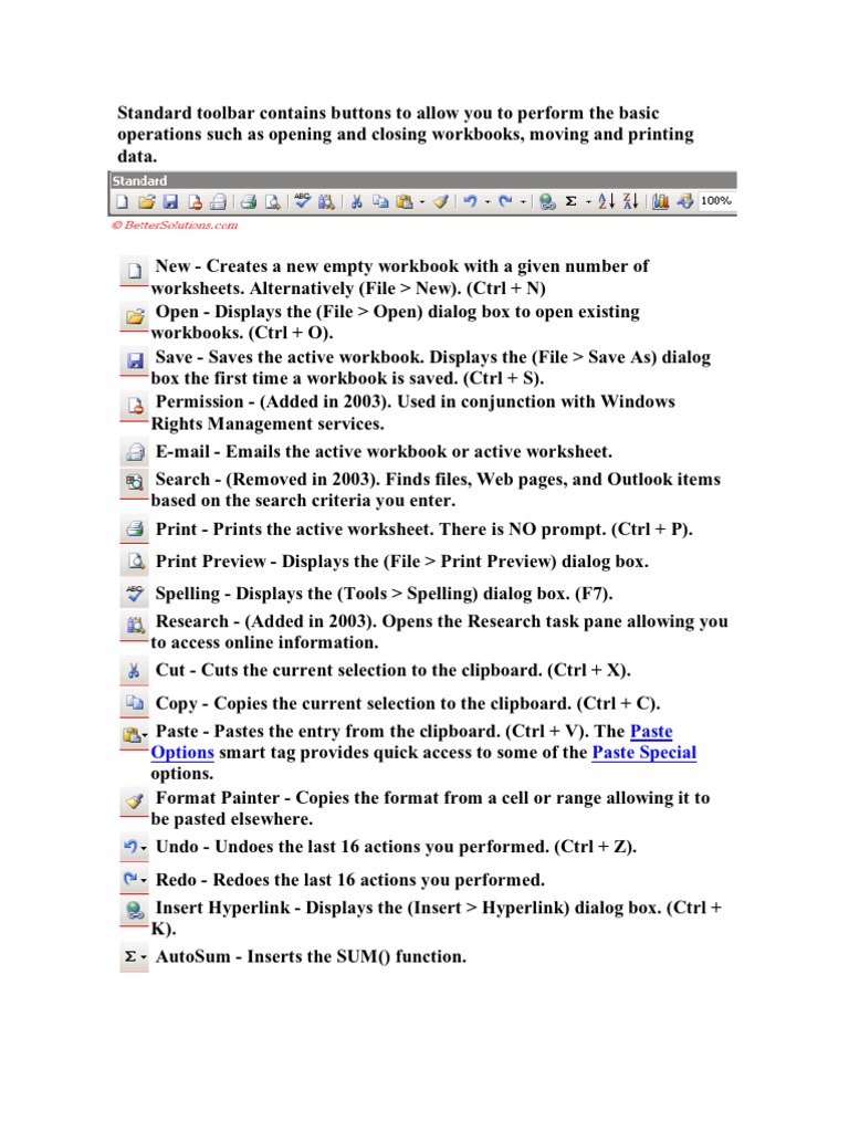 This Toolbar Contains Buttons To Allow You To Perform The Basic Operations Such As Opening and ...
