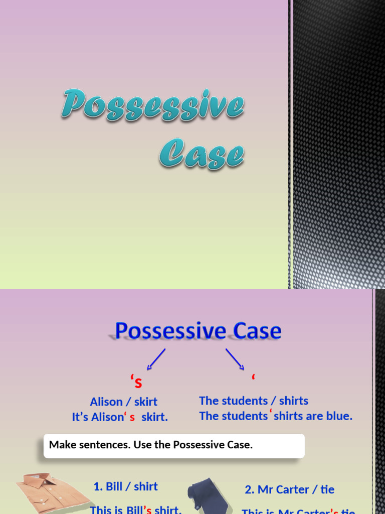 Possessive Case Practice Guide | PDF