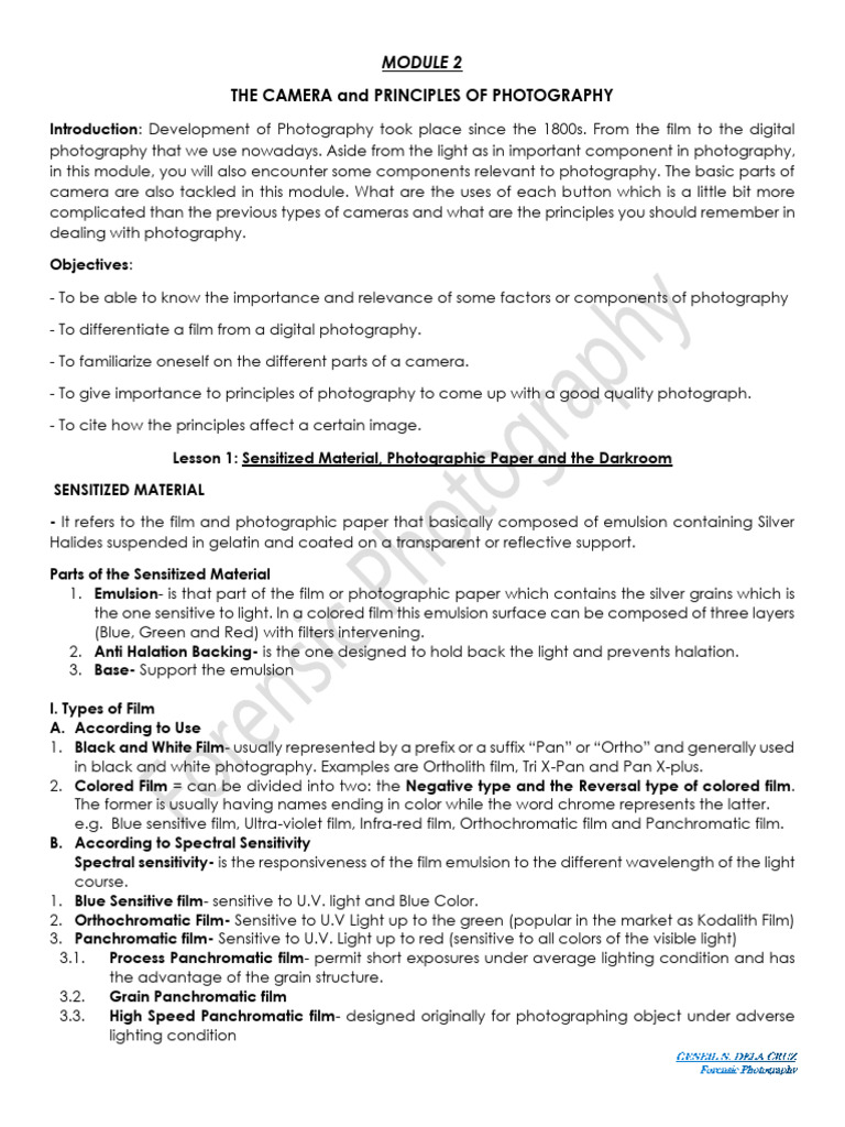 Fs1 Module 2 (Lesson 1-3) | PDF | Camera Lens | Zoom Lens
