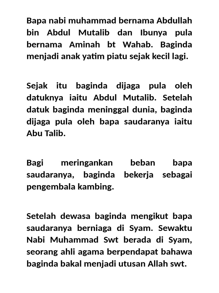 Keluarga Nabi Muhammad: Ayah dan Ibu | PDF | Agama & Spiritualitas