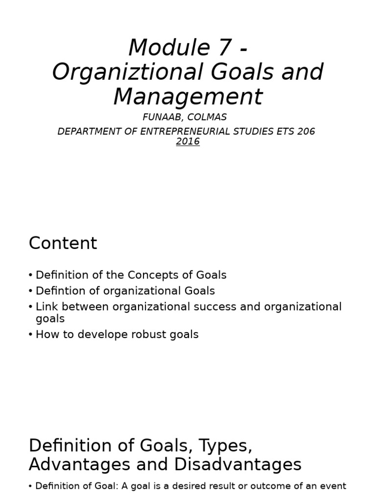 Module 7 ets 206 | PDF | Goal | Business