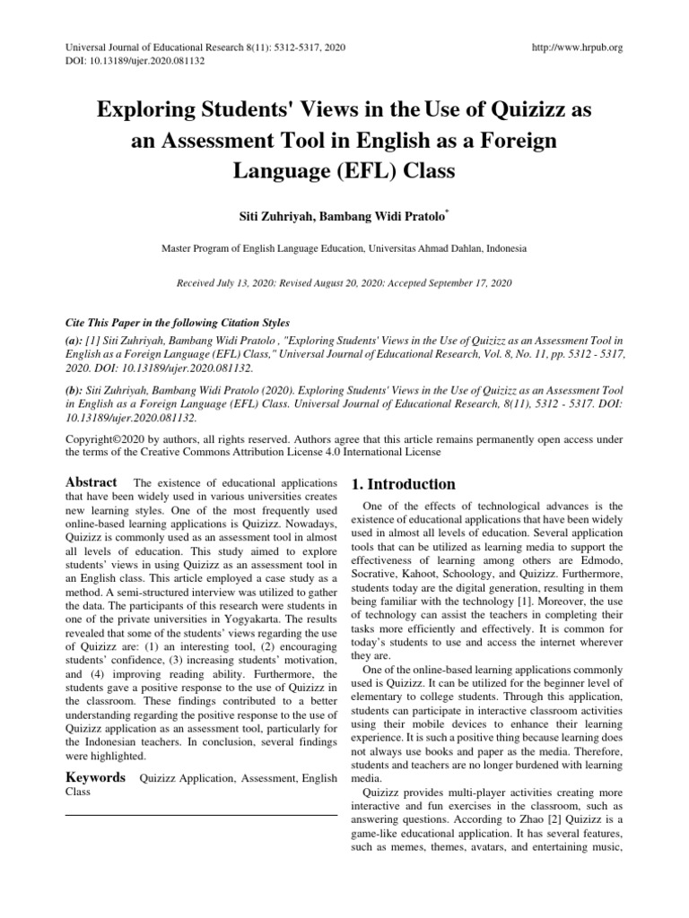 Exploring Students Views in The Use of Q | PDF | Educational Assessment ...