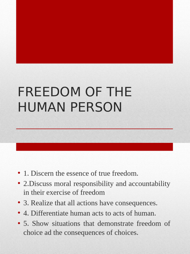 Understanding Human Freedom and Responsibility | PDF | Free Will ...