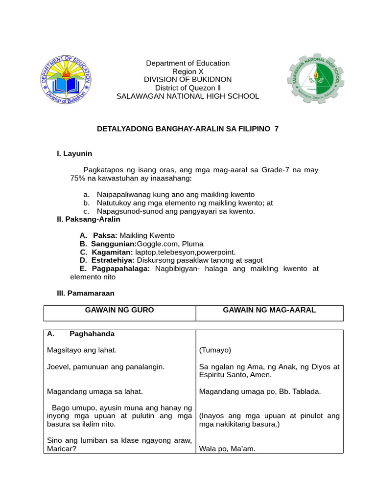 For Print.dlp Filipino 7 Maikling Kwento | PDF