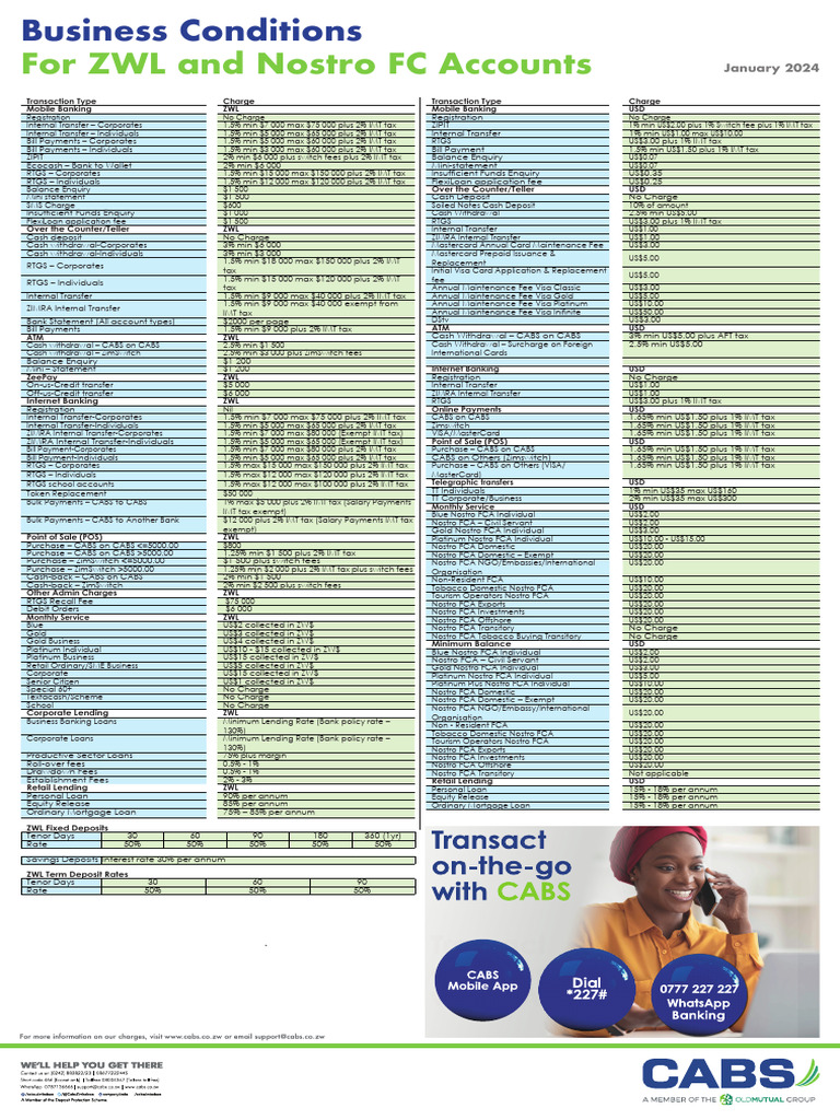 Cabs Business Conditions Jan 2024 | PDF | Fee | Visa Inc.