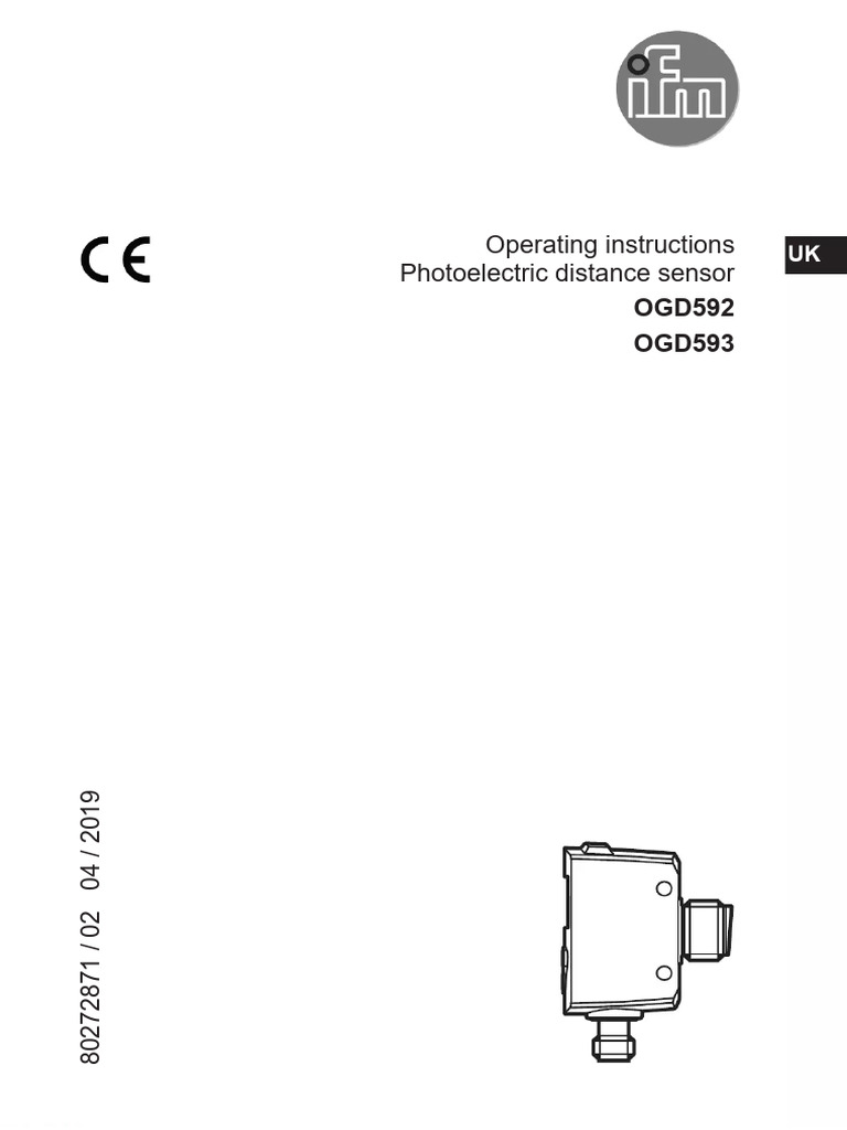 User Manual IFM OGD592 (English - 27 Pages) | PDF