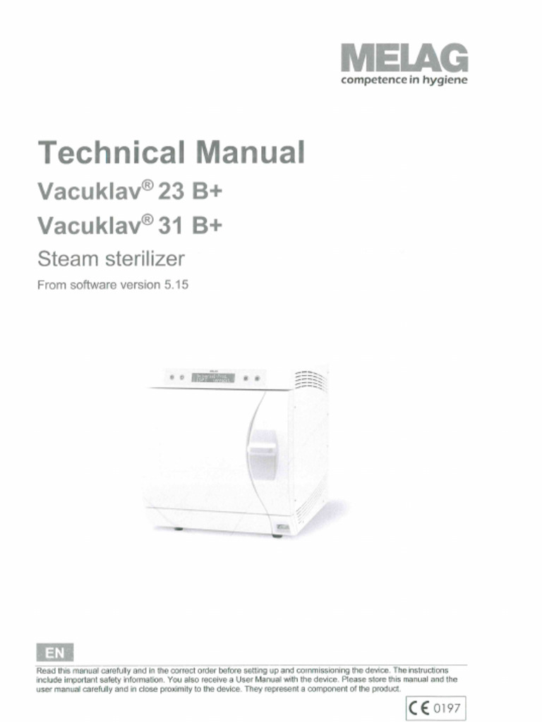 Technical Manual Vacuklav 23B | PDF