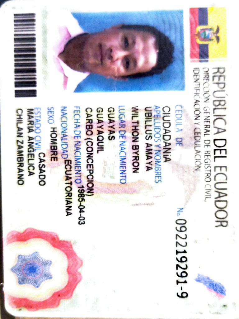 Documento de Identificación Ecuatoriano | PDF