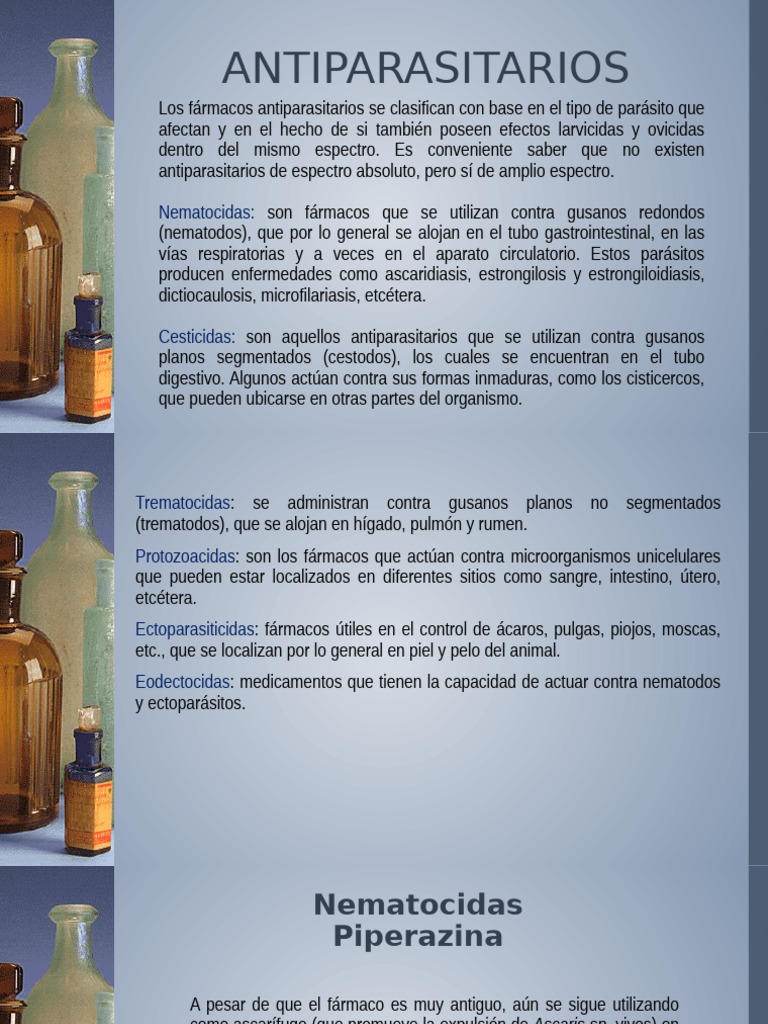 ANTIPARASITARIOS | PDF | Nematodo | Parasitismo