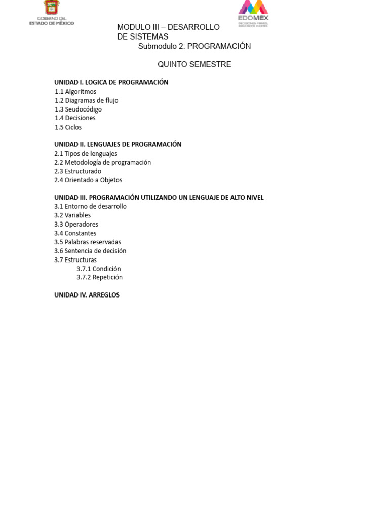 Temario Programacion | PDF | Arte | Tecnología