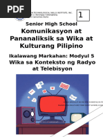 Paggamit NG Wika Sa Radyo at Telebisyon | PDF
