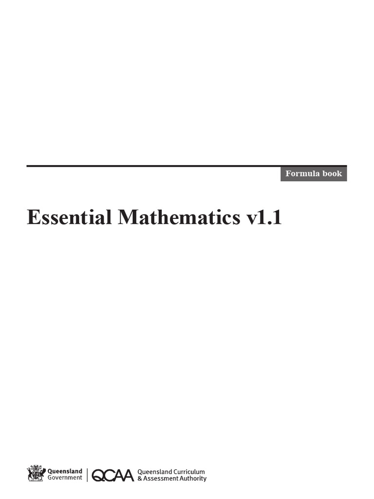 Essential Maths Formula Booklet | PDF
