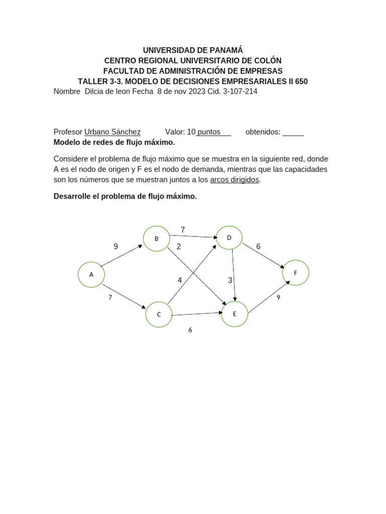 Modelo de Flujo Máximo en Redes | PDF | Business