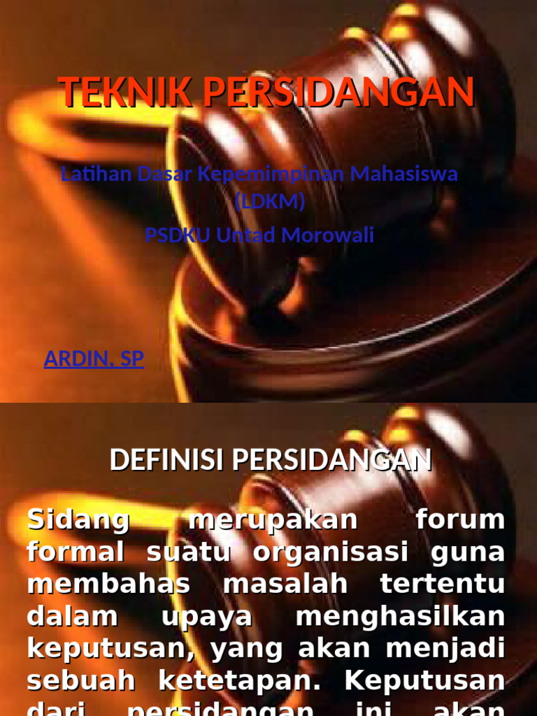 Teknik Persidangan | PDF