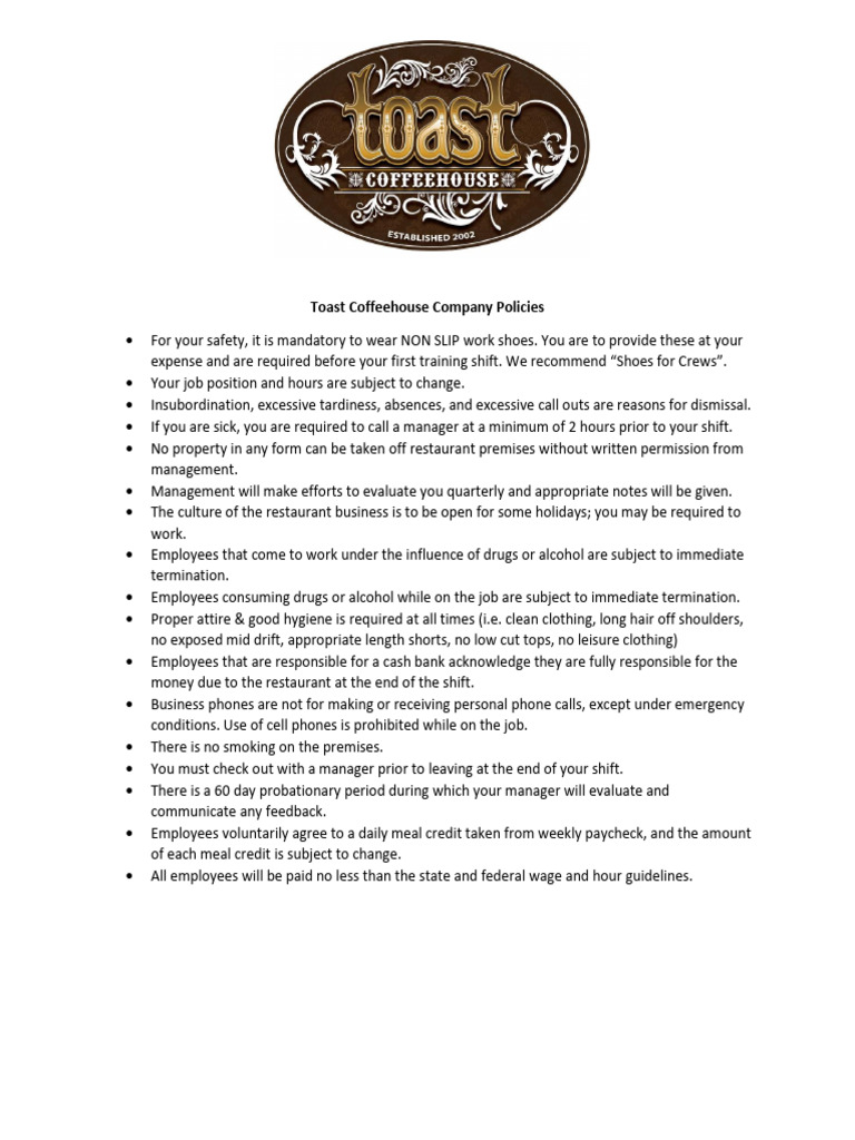 Company Policy Sign Off Sheet | PDF | Business