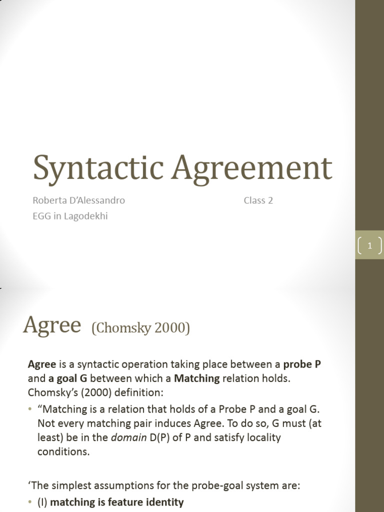 Syntactic-Agreement2 EGG | PDF | Noun | Syntax