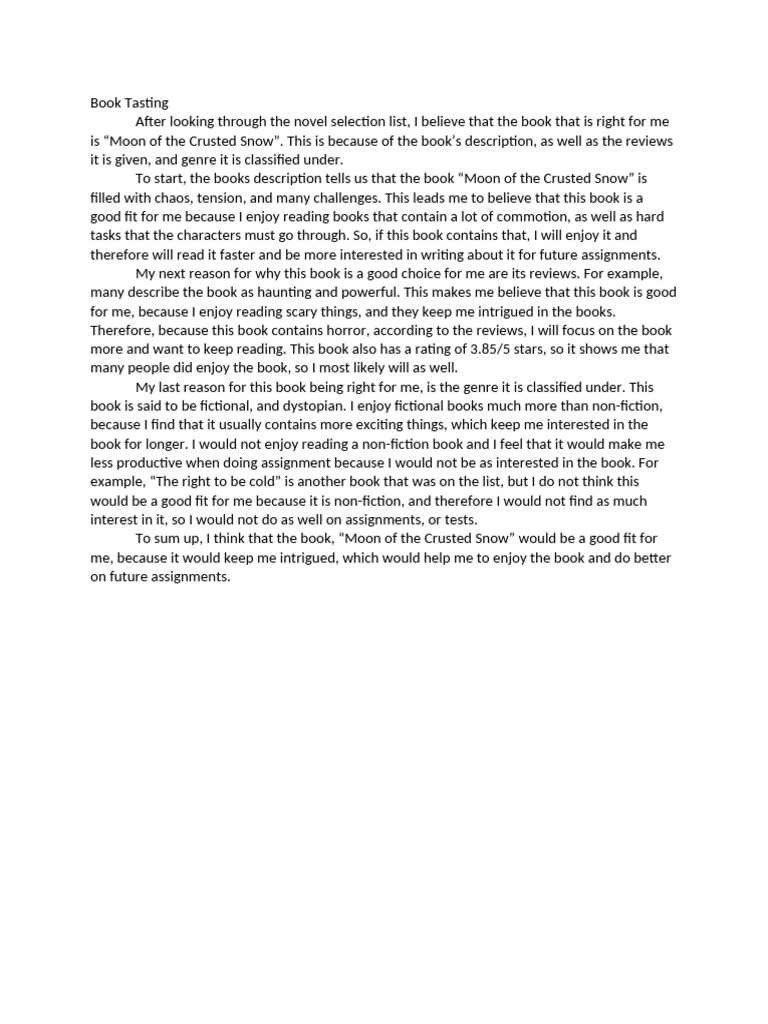 Book Tasting | PDF
