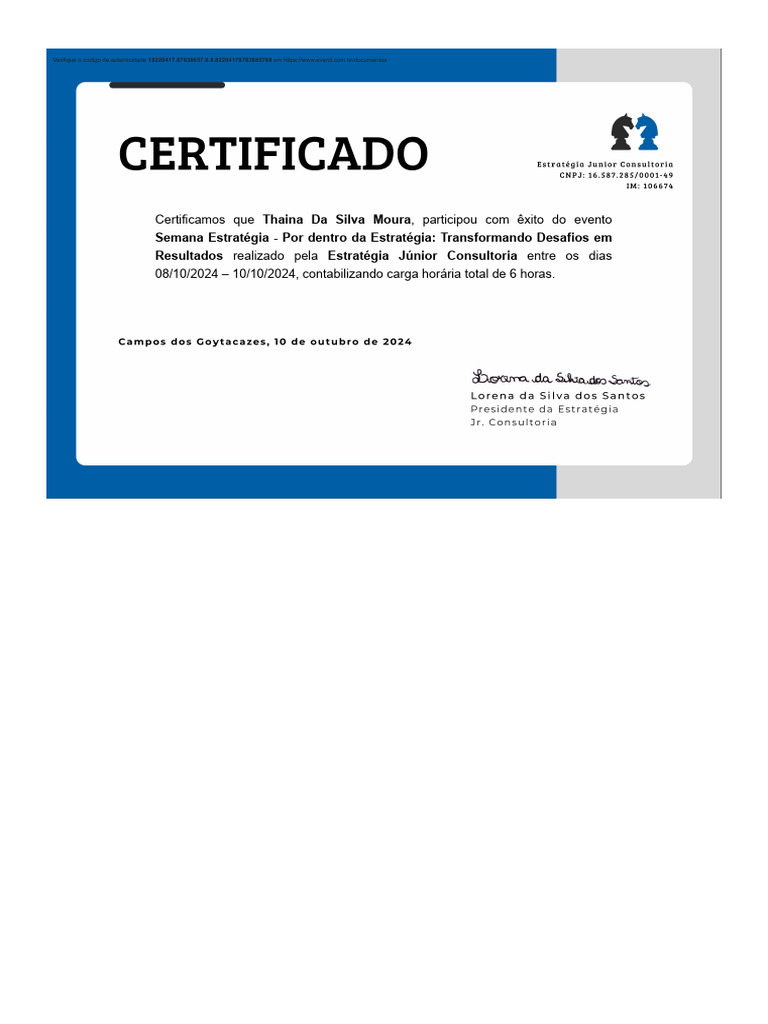 Certifica Do | PDF