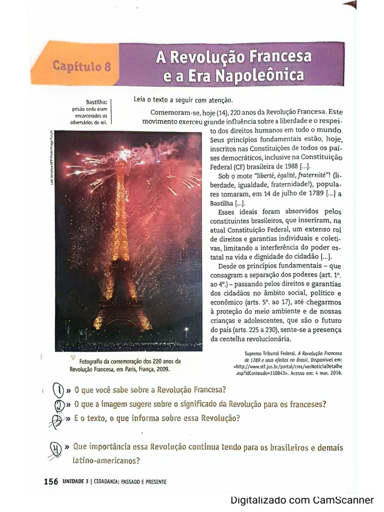 Atividade Com 2 TextosRev Francesa 6Q | PDF