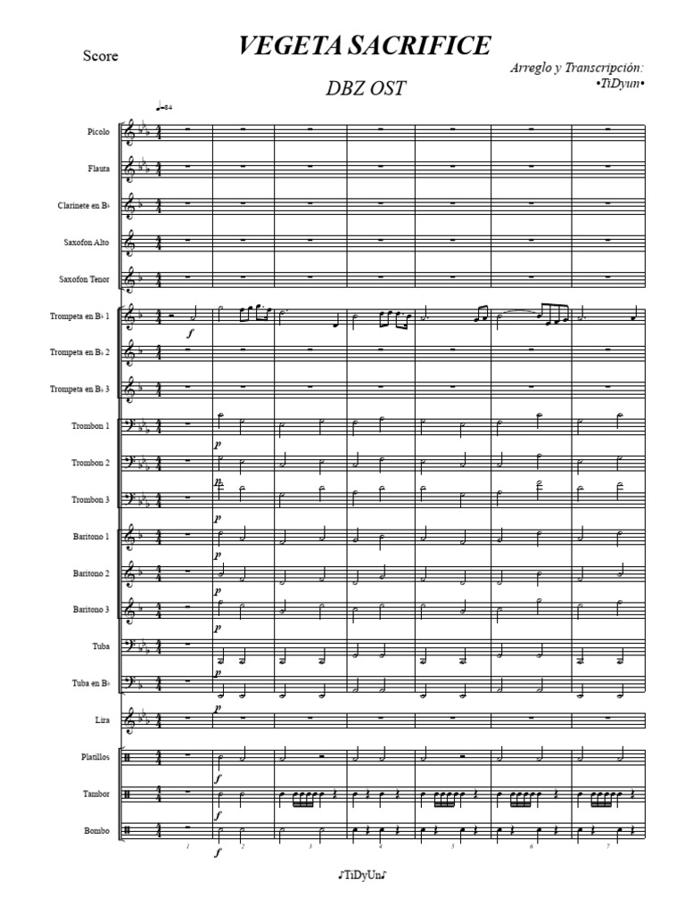 Intro DBZ - Vegeta Sacrifice | PDF | Musical Instruments | Music Technology
