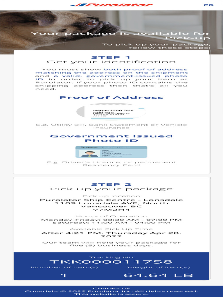 Purolator - Customer Automated Notification System | PDF