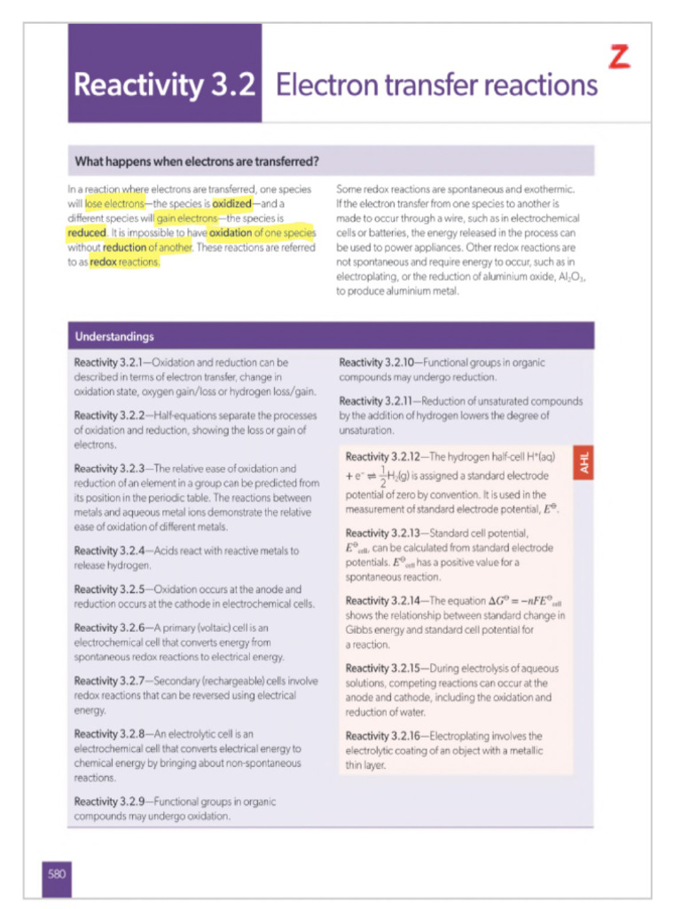 r3.2 Electron Transfer Reactions | PDF