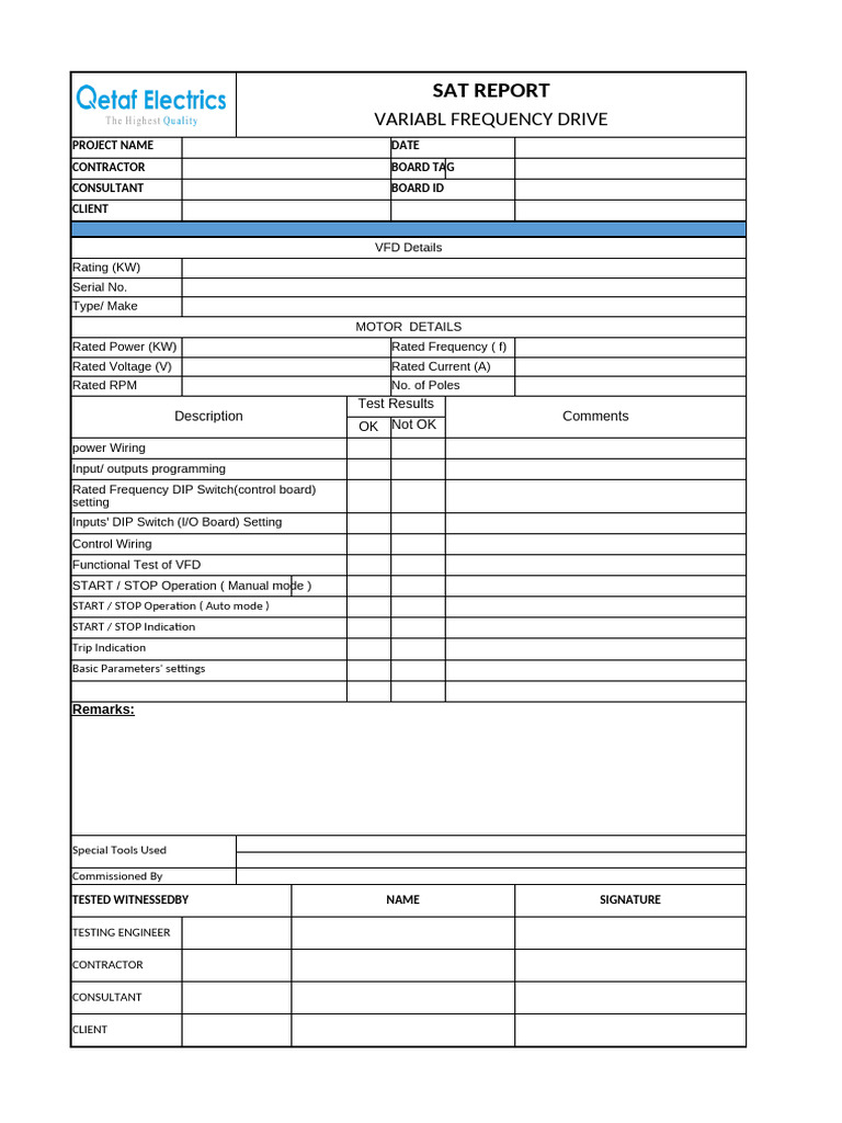 VFD Test | PDF | Parameter (Computer Programming) | Electric Motor