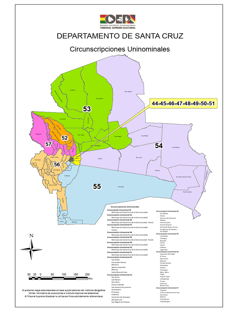 Mapa Político de Santa Cruz y Provincias | PDF