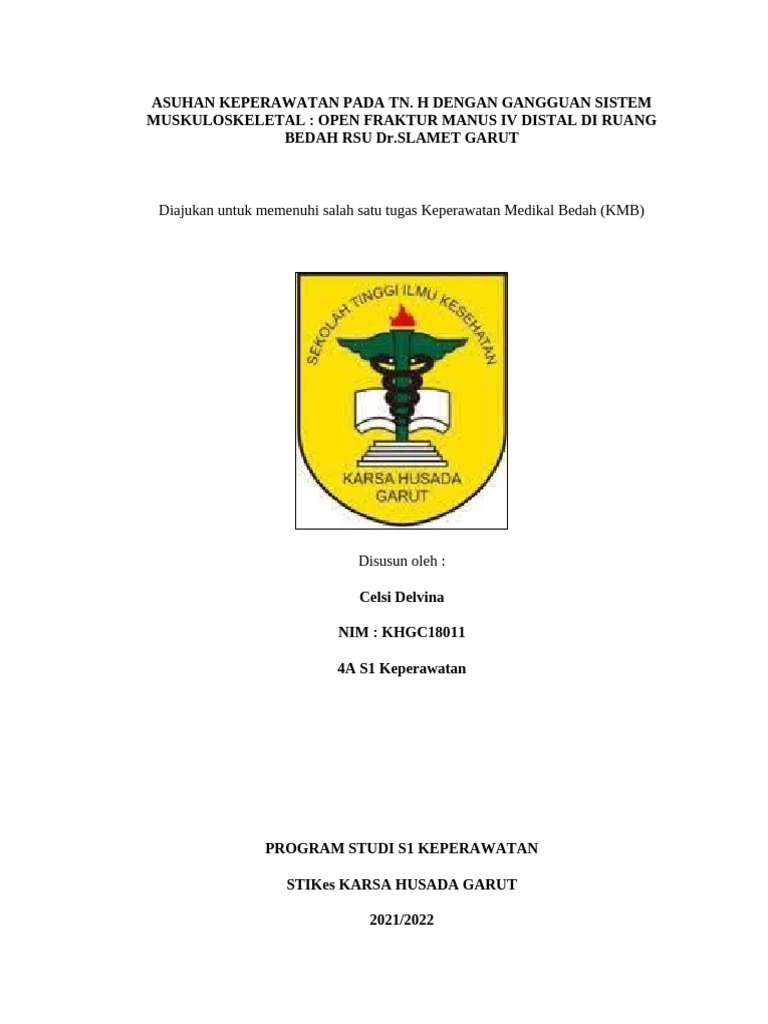 Asuhan Keperawatan Open Fraktur Tangan | PDF