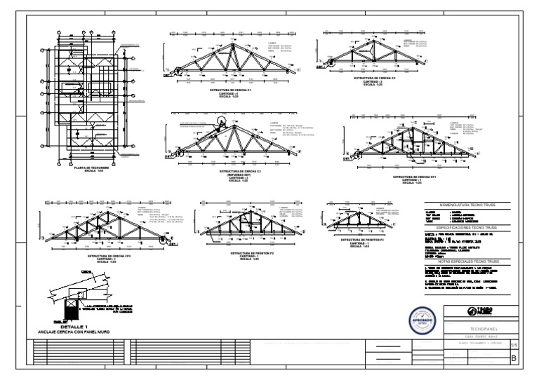 LE 03 PLANTA DE ESTRUCTURA TECHUMBRE - N âANDU | PDF
