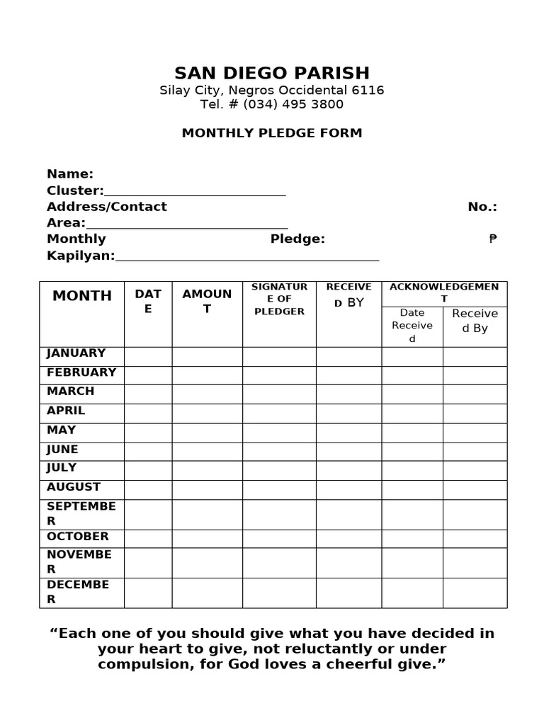Pledge Format | PDF
